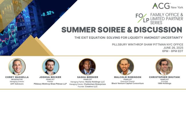 2025 ACG NY Family Office & Limited Partner Series – June Edition | ACG New York